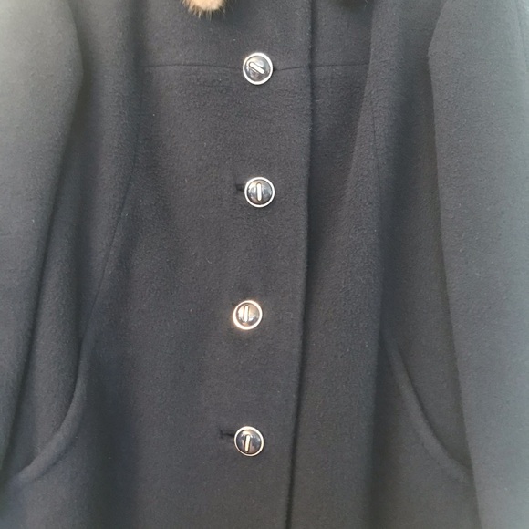 Vintage | Jackets & Coats | Jj Odonnell Vintage Fur Trimmed Cashmere ...